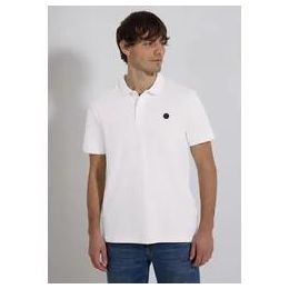Poloshirt Street One MEN, Damen, Gr. L (42), hellwei&szlig;, Web, 95% Baumwolle, 5% Elasthan, unifarben, comfort fit normal, hoch geschlossener Ausschnitt, normaler Saum, Shirts, aus Baumwolle mit Stretchante