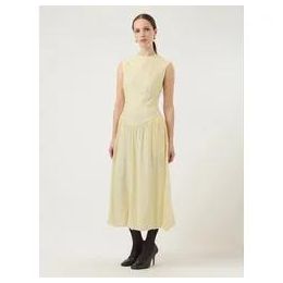 Sommerkleid Y.A.S "YASKRISSI SL BUBBLE HEM LONG DRESS NOOS", Damen, Gr. 38, N-Gr, anise flower, Web, Obermaterial: 66% Polyester, 34% Lyocell, unifarben, Midi, Rundhals, Kleider Sommerkleid