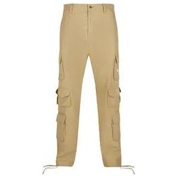 Cargohose Karl Kani "Karl Kani Herren Retro Washed Cargo Pants", Herren, Gr. L, US-Gr&ouml;&szlig;en, sand, 100% Baumwolle, unifarben, relaxed fit, Hosen Cargohose