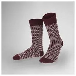 Socken Hudson "Socke Link", Damen, Gr. 39-42, rot (wine rot 0553), Obermaterial: 82% Baumwolle CO. 15% Polyamid PA. 3% Elasthan EL., Socken Socken