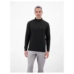 Sweatshirt Lerros "Herren-Shirt mit modischem Turtleneck", Herren, Gr. S, schwarz, 95% Baumwolle, 5% Elasthan, Sweatshirts Sweatshirt
