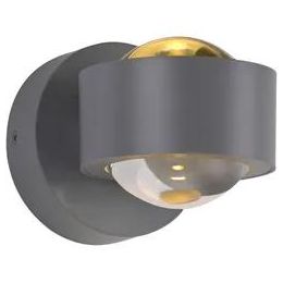 Sch&ouml;ner Wohnen LED Wandleuchte "CHIA", silber, 2, H: 9,3cm, 1 Stk., SCH&Ouml;NER WOHNEN-KOLLEKTION, Leuchten, SCH&Ouml;NER WOHNEN Kollektion, Up- und Downlight, LED Wandleuchte