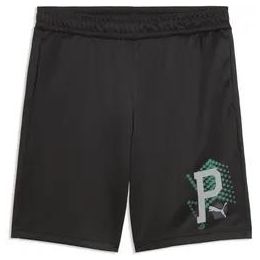 Sporthose Puma "Active Sports Shorts Jungen", M&auml;dchen, Gr. 176, Normalgr&ouml;&szlig;en, schwarz, Obermaterial: 100% Polyester. Taschenfutter: 100% Polyester, bedruckt, regular fit, Hosen Sporthose