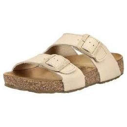 Hausschuh Haflinger "Haflinger Hausschuhe Leder", Herren, Gr. 40, creme, Leder, Schuhe Hausschuh