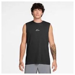 T-Shirt Nike "M NK DF TEE STD SL PRO", Jungen, Gr. XXL, schwarz, wei&szlig;, Obermaterial: 57% Baumwolle, 43% Polyester, Shirts T-Shirt, f&uuml;r Teens, sportlicher Stil, f&uuml;r aktive Freizeitgestaltung