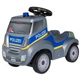 Rutscherauto Ferbedo "Ferbedo Truck", silber (polizei), Rutschautos, KinderB:30cm H:59cm T:44cm, Kunststoff, incl. Ferbedo MiniFlash (Blaulicht mit Sirene), B:30cm H:59cm T:44cm
