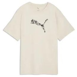 T-Shirt Puma "Essentials Graphics Animal Relaxed T-Shirt Damen", Damen, Gr. XL, alpine snow wei&szlig;, Obermaterial: 100% Baumwolle. Rippe: 20% Polyester, 80% Baumwolle. Kn&ouml;chelsocke: 20% Polyester, 80% Baumwolle, bedruckt, relaxed fit, Rundhals, Shirts T-Shirt