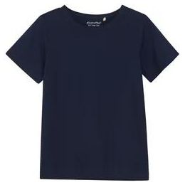 T-Shirt Minymo "T-Shirt MIBlouse", Damen, Gr. 110, blau (schwarz navy), Obermaterial: 93% Viskose CV. 7% Elasthan EL., Blusen T-Shirt