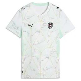 Trainingsshirt Puma "&Ouml;sterreich 2026 Ausw&auml;rtstrikot Damen", Damen, Gr. M, wei&szlig; mint melt gr&uuml;n, Obermaterial: 100% Polyester. &Auml;rmelbund: 97% Polyester, 3% Elasthan. Rippe: 100% Polyester. Einsatz: 100% Polyester, bedruckt, regular fit, Rundhals, Shirts