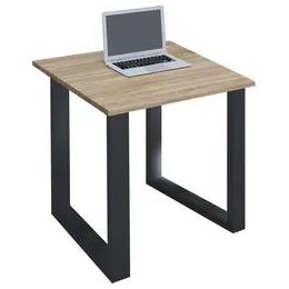 Schreibtisch Vcm "Holz Schreibtisch B&uuml;rotisch Computertisch Lona U", braun (schwarz, sonoma, eiche), B:80cm T:80cm, Tische, Schreibtisch