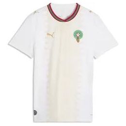 Trainingsshirt Puma "Marokko 2026 Ausw&auml;rtstrikot Damen", Damen, Gr. XXL, wei&szlig; victory gold beige, Obermaterial: 100% Polyester. Rippe: 97% Polyester, 3% Elasthan. Einsatz: 100% Polyester, bedruckt, regular fit, Rundhals, Shirts