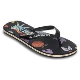 Sandale Quiksilver "One Piece Molokai Art", Damen, Gr. 14(47), schwarz, Obermaterial:Obermaterial: 100% Synthetik, Futter: 100% Synthetik, Laufsohle: 100% Schwammgummi;, Schuhe Sandale
