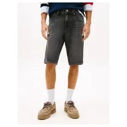 Tommy Hilfiger Shorts TOMMY JEANS "RONNIE", Herren, Gr. 36, N-Gr, denim schwarz, Web, Obermaterial: 99% Baumwolle, 1% Elasthan, unifarben, regular fit kurz, Hosen Shorts, Regular fit mit Taschen