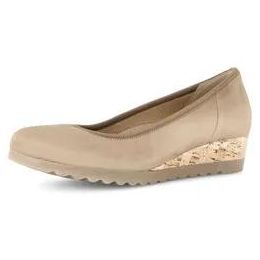 Keilpumps Gabor "Keilpumps", Damen, Gr. 44, beige, Schuhe