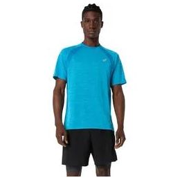 Laufshirt asics "ROAD SS TOP", Herren, Gr. XL, aegean blau, Obermaterial: 100% Polyester, Shirts Laufshirt
