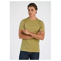 T-Shirt LINDBERGH "T-Shirt Relaxed Fit", Herren, Gr. L, gr&uuml;n (lt olive), Obermaterial: 100% Baumwolle, unifarben, l&auml;ssig geschnitten, Rundhals, Shirts T-Shirt