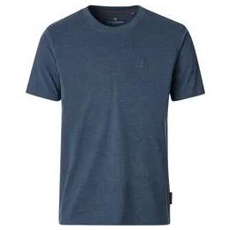 T-Shirt Casamoda "Casamoda T-Shirt uni", Damen, Gr. XL, blau, 60% Baumwolle, 40% Polyester, Shirts T-Shirt