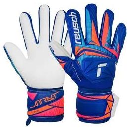 Torwarthandschuhe Reusch "Attrakt Grip", Damen, Gr. 10, blau, 34% Polyester, 25% Latex, 5% Polyurethan, 1% Baumwolle, Handschuhe, mit Grip und Komfort
