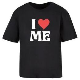T-Shirt MISS TEE "Miss Tee I Love Me Classic Tee", Damen, Gr. M, schwarz, 100% Baumwolle, bedruckt, oversize, Rundhals, Shirts T-Shirt