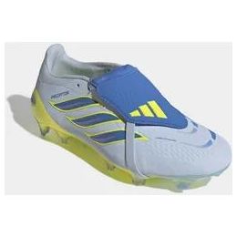 Fu&szlig;ballschuh Adidas PERFORMANCE "PREDATOR PRO FOLD-OVER TONGUE FIRM GROUND", Damen, Gr. 44, crystal sky, ray blau, team solar gelb 2, Synthetik, Textil, Schuhe Fu&szlig;ballschuh, Au&szlig;ensohle f&uuml;r Rasen und feste B&ouml;den