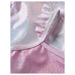 Badeanzug name it "NMFZOLA SWIMSUIT", M&auml;dchen, Gr. 98/104, N-Gr, strawberry moon, Jersey, Elasthan, Polyester, Glitzermuster, bedruckt, Badeanz&uuml;ge Badeanzug