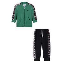 Trainingsanzug Champion "Sports-inspired Toddler Terry Full Zip Sweatsuit with tape detailing", Jungen, Gr. 74, foli, nbk, Obermaterial: 54% Baumwolle, 46% Polyester, Sportanz&uuml;ge Trainingsanzug, zweiteiliges Set, mit Rei&szlig;verschluss, aus Baumwolle und Polyester