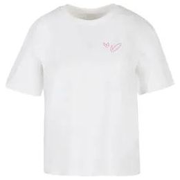 T-Shirt MISS TEE "Miss Tee Embrace Every Moment Tee", Damen, Gr. M, wei&szlig;, 100% Baumwolle, bedruckt, oversize, Rundhals, Shirts T-Shirt
