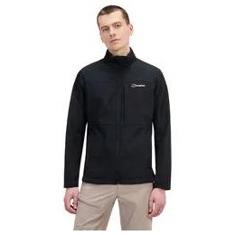 Softshelljacke Berghaus "M GHLAS 3.0 SOFTSHELL JKT", Herren, Gr. XL, jet schwarz, Obermaterial: 100% Polyester, Jacken Softshelljacke, sportlicher Stil, dehnbares Material, wasser- und windabweisend
