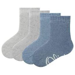 Socken s.Oliver "Socken 4er Pack", M&auml;dchen, Gr. 15/18, blau (jeans melange), 74% Baumwolle 13% Polyester 12% Polyamid 1% Elasthan, Socken Socken