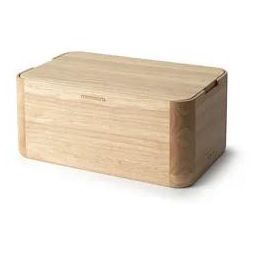 Brotkasten CONTINENTA "mit Deckel, Gummibaum", natur, B:23cm H:16cm, Lebensmittelaufbewahrungsbeh&auml;lter, Brotkasten, 36x23x16 cm, integriertes Brotschneidebrett
