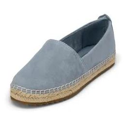 Marc O'Polo Espadrille MARC O'POLO "aus edlem Velours-Ziegenleder", Damen, Gr. 36, light blau, Obermaterial: 100% Leder (Ziege), unifarben, Schuhe Espadrille