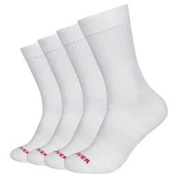 Socken s.Oliver "4er Pack", Damen, Gr. 43-46, wei&szlig;, 64% Baumwolle, 19% Polyamid, 13% Polyester, 4% Elasthan, uni, Socken Socken, 4er Pack Gek&auml;mmte Baumwolle f&uuml;r weichen Tragekomfort, Mesh-Bel&uuml;ftung