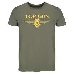 T-Shirt Top Gun "TG2024002", Herren, Gr. 54XL, gr&uuml;n (olive), Obermaterial:100% Baumwolle, Shirts T-Shirt