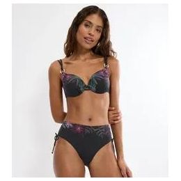 B&uuml;gel-Bikini-Top Triumph "Summer Tropics", Damen, Gr. 42, Cup C, schwarz combi, Obermaterial: 55% Polyamid, 45% Elasthan, Bikini-Oberteile