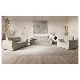 Polstergarnitur COTTA "Leandra", creme, Kunstleder SOFTLUX, Sitzm&ouml;bel-Sets, Couchgarnitur, Set bestehend aus: 2-Sitzer & 2,5-Sitzer
