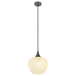 Globo LIGHTING H&auml;ngeleuchte "MAXY", schwarz, chrom, 1, &Oslash; 24cm H: 120cm, 1 Stk., Leuchten, H&auml;ngeleuchte Schwarz-Chrom, Glas klar, Acrylkristalle, E27, H&auml;ngeleuchte