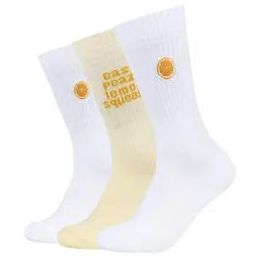 Socken s.Oliver "3er Pack", Damen, Gr. 35-38, transparent gelb, 66% Baumwolle, 28% Polyester, 5% Elastodien, 1% Elasthan, gemustert, Socken Socken, 3er Pack Baumwolle f&uuml;r angenehmen Tragekomfort und gepolsterte Sohle