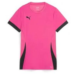 Trainingstop Puma "TEAMGOAL MATCHDAY JERSEY WMNS", Damen, Gr. XL, fluro pink pes, Puma schwarz, Interlock, Obermaterial: 100% Polyester, unifarben, regular fit normal, Rundhals, Tops, sportlicher Stil, f&uuml;r Fu&szlig;ball, Kurzarmdesign, Rundhalsausschnitt