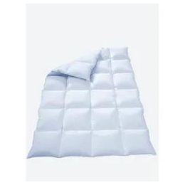 Daunenbettdecke Sannwald Gr. 3, blau, B:155cm L:220cm, 100% Baumwolle, Bettdecken