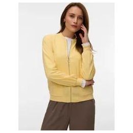 V&eacute;ro Moda Bomberjacke VERO MODA "VMCOCO L/S BOMBER NOOS", Damen, Gr. XS, golden haze, Web, Obermaterial: 96% Polyester, 4% Elasthan, unifarben, regular fit normal, Rundhals, Rippb&uuml;ndchen, Jacken Bomberjacke, in modisch kurzer Form, mit Stretch