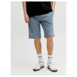 Jack & Jones Laufshorts JACK & JONES "JPSTGORDON ARCHIVE SWEAT SHORTS MID SN", Herren, Gr. XS, N-Gr, blau mirage, Web, Obermaterial: 80% Baumwolle, 20% Polyester, unifarben, regular fit, Hosen, mit Kordelzug