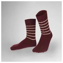 Socken Hudson "Socke Row", Damen, Gr. 39-42, rot (wine rot 0553), Obermaterial: 86% Baumwolle CO. 13% Polyamid PA. 1% Elasthan EL., Socken Socken