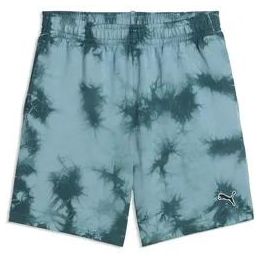 Sporthose Puma "Essentials Relaxed Tie Dye Shorts Jugendliche", M&auml;dchen, Gr. 164, Normalgr&ouml;&szlig;en, emerald ice gr&uuml;n, Obermaterial: 100% Baumwolle. Seitentasche &ndash; Oben: 100% Baumwolle. Seitentasche &ndash; Unten: 100% Baumwolle, relaxed fit, Hosen Sporthose