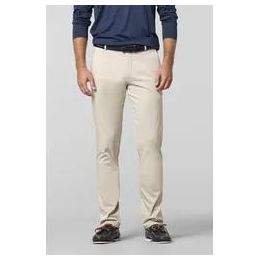 Chinos MEYER "NEW YORK Art.1-8130", Herren, Gr. 24, Normalgr&ouml;&szlig;en, teak, 90% Baumwolle, 7% Kapok, 3% Elasthan, unifarben, regular fit lang, Hosen, mit buntgewebtem Innenfutter