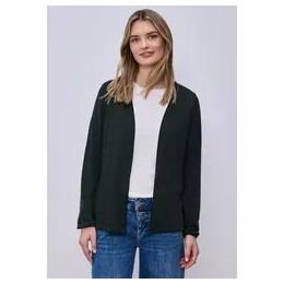 Cardigan Street One, Damen, Gr. 44, deep bound gr&uuml;n, Stoff, 65% Polyester, 35% Viskose, unifarben, normal normal, ohne Ausschnitt, elastischer Bund, Strickjacken, bestehend aus einem Materialmix