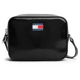 Tommy Hilfiger Umh&auml;ngetasche TOMMY JEANS "TJW MUST CAMERA BAG", Damen, Gr. B/H/T: 18cm x 14cm x 7cm, schwarz, Lederimitat, Taschen Umh&auml;ngetasche, Damen Schultertasche, Minibag, Kamerabag mit typischer Logoflagge