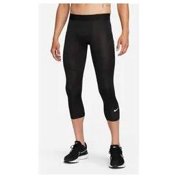 Trainingstights Nike "PRO DRI-FIT MENS 3/4-LENGTH TIGHTS", Damen, Gr. XL, N-Gr, schwarz, wei&szlig;, Obermaterial: 90% Polyester, 10% Elasthan, Hosen