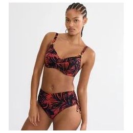 B&uuml;gel-Bikini-Top Triumph "Summer Palm W 01", Damen, Gr. 42, Cup G, braun, schwarz combination, Microfaser, Obermaterial: 55% Polyamid, 45% Elasthan, Bikini-Oberteile, Minimizer - verkleinert die Brust optisch um eine Cup-Gr&ouml;&szlig;e