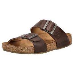 Hausschuh Haflinger "Haflinger Hausschuhe Leder", Herren, Gr. 42, dunkelbraun, Leder, Schuhe Hausschuh