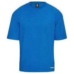 T-Shirt DROPSIZE "Dropsize Herren Dropsize Super Heavy Blank T-Shirt", Damen, Gr. L, royalblau, 100% Baumwolle, unifarben, oversize, Rundhals, Shirts T-Shirt